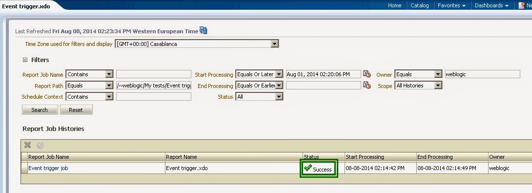 Vishal's blog: Skipping schedule in BI Publisher 11g