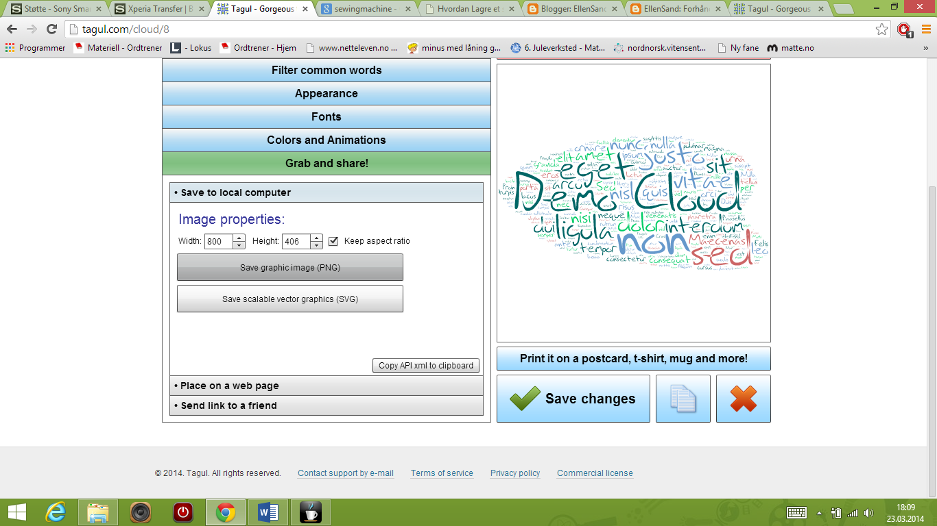 EllenSand: Slik lager du ordsky i Tagul!