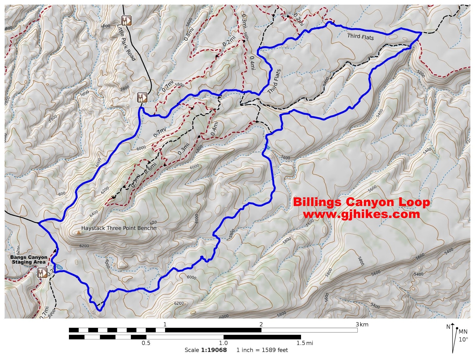 gjhikes.com: Billings Canyon Loop