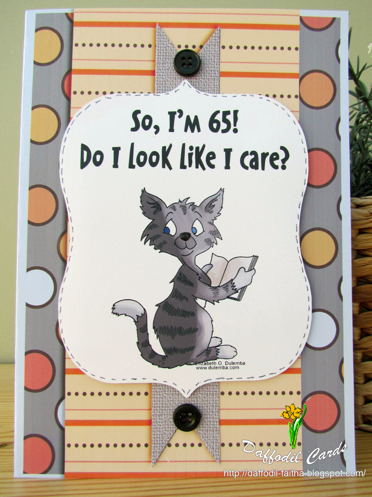 Daffodil Cards: 65th birthday