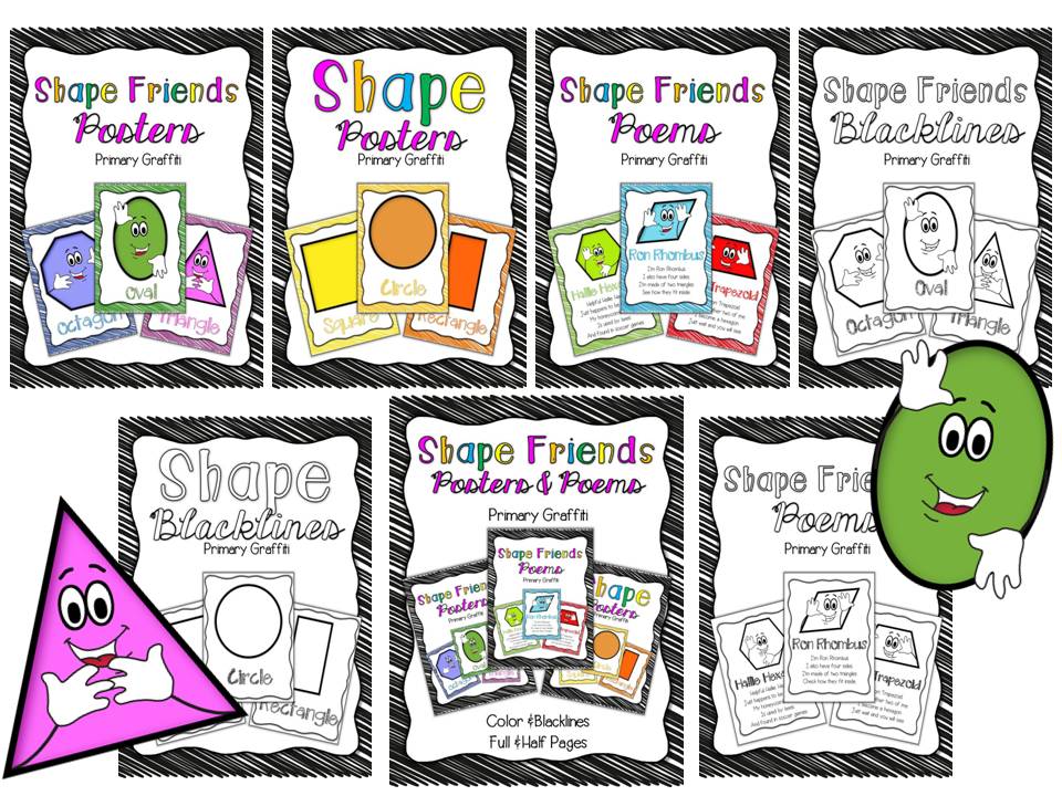 Primary Graffiti: Shape Friends (Posters and Poems)