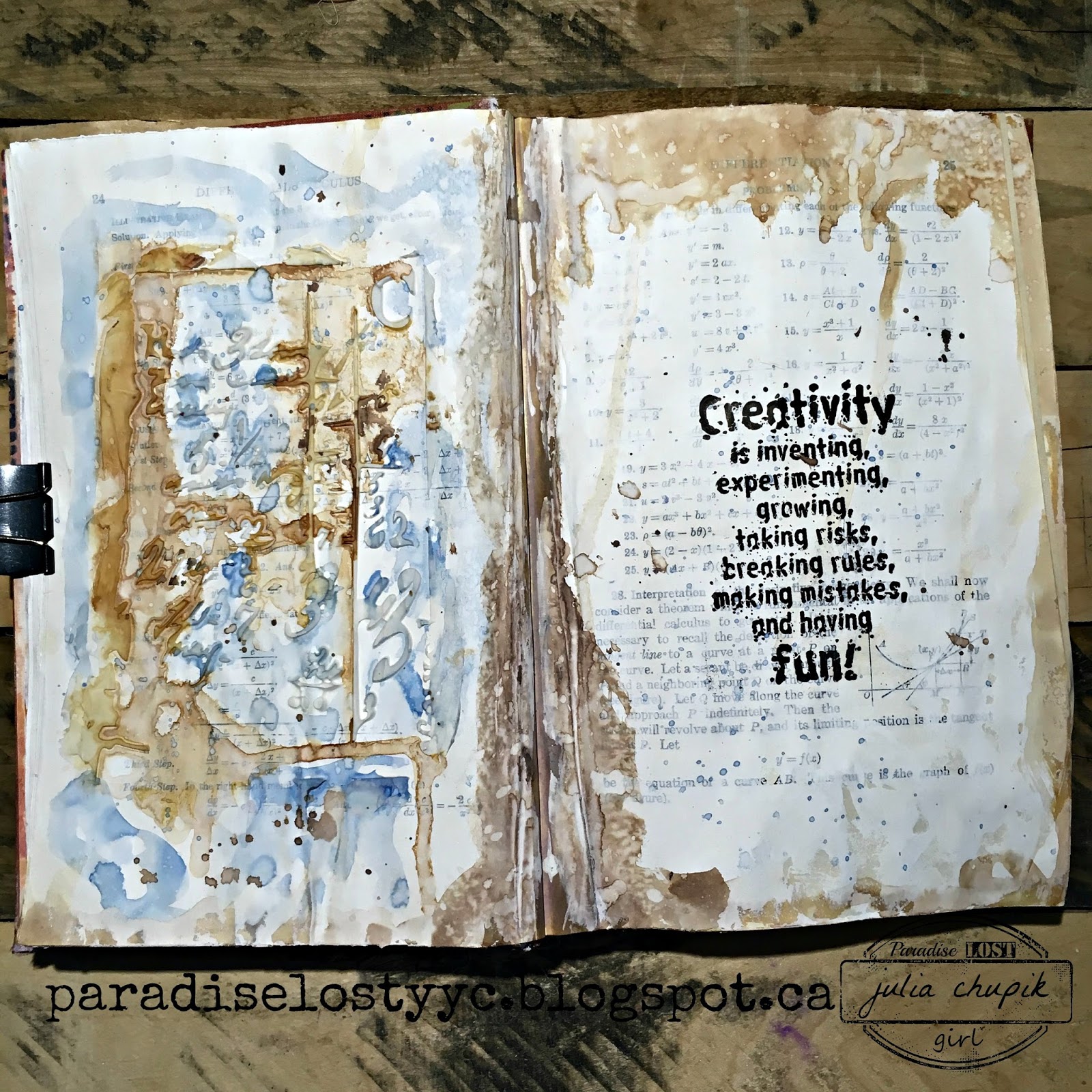 Paradise Lost: Distress Oxide + Art Journal