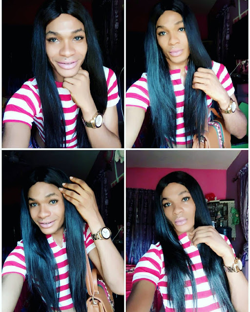 PHOTOS: Nigerian Crossdresser, Jay Bugatti Shares New Makeup Photos ...