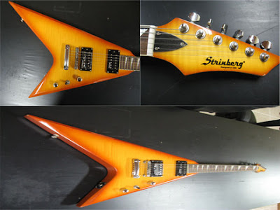 qualidades musicais: Guitarra Strinberg Flying V