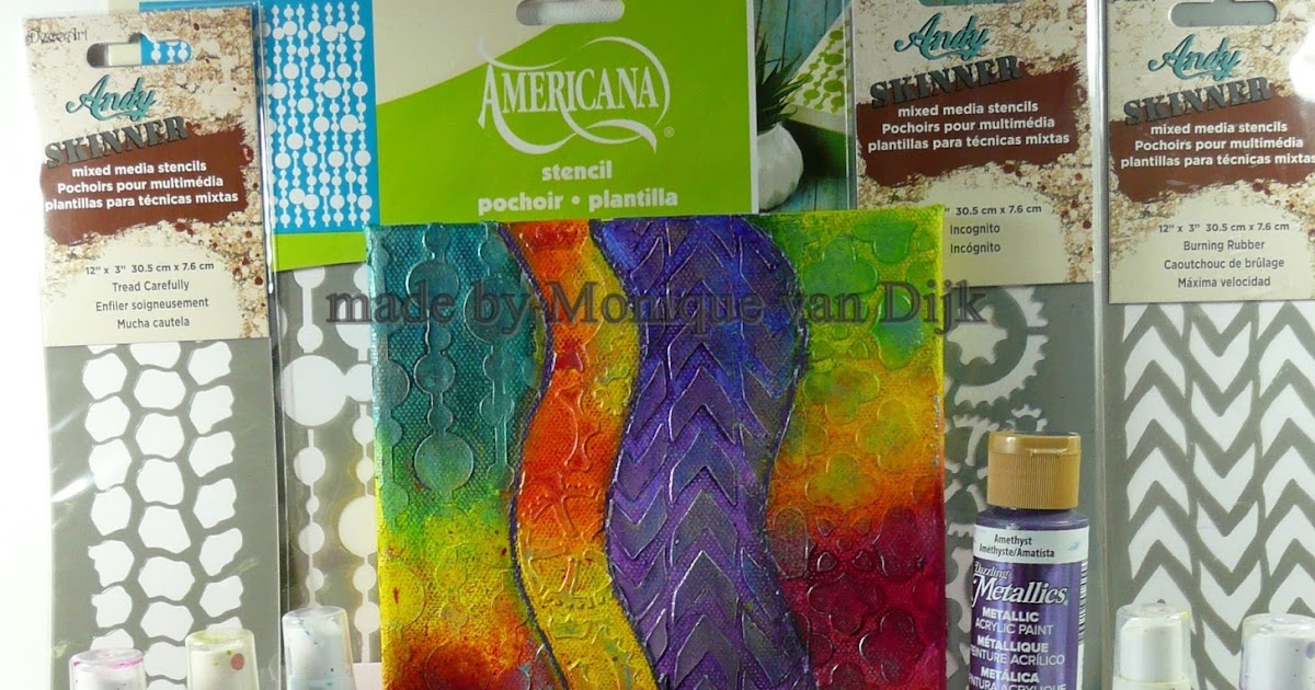 MONIQUE'S PRETTY DARK ART: canvas with modeling paste