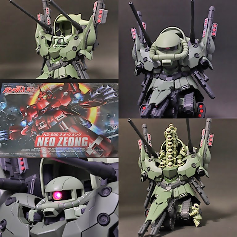 GUNDAM GUY: SD Neo Zeong 'A few Creative Zaku Build Ideas' - Custom Build
