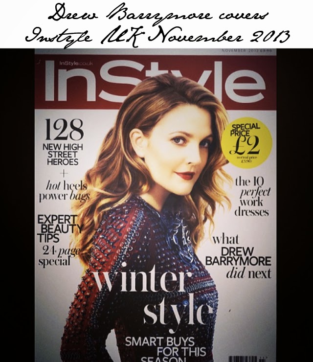 Drew Barrymore covers InStyle UK November 2013 - Emily Jane Johnston