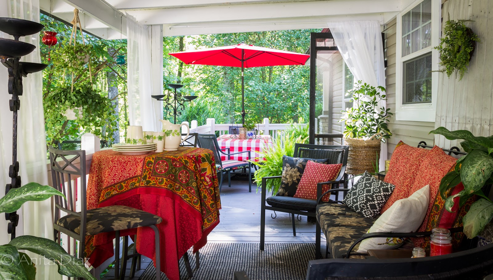 Summer back porch - Whispering Pines Homestead