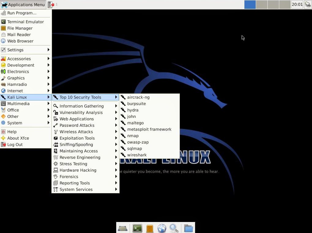 Kali Linux 1 0 8 Kde Xfce Lxde Gnome Editions Hackings Org