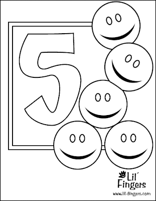 Coloring Pages for Kids: Number "5" Coloring Pages for Kids