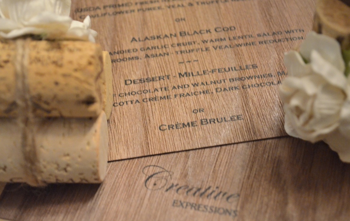 Creative Expressions: Rustic Chic - Wood Menus