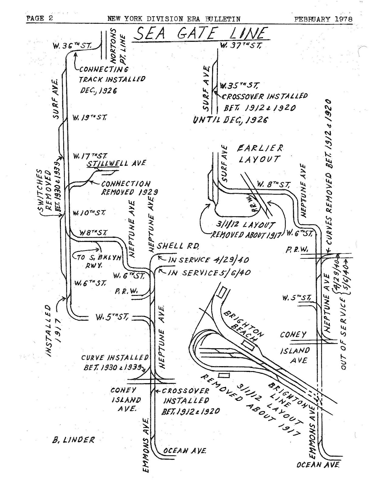 Streetcars and Spatial Analysis: Norton's Pt and Sea Gate Line Trackmaps