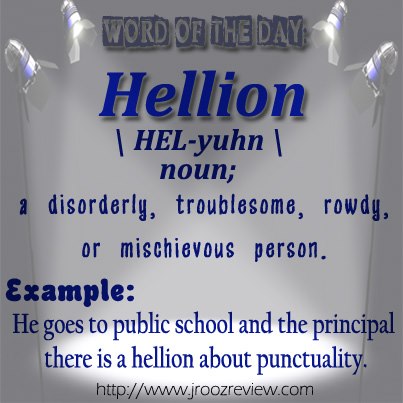 Today's Word: Hellion - Learn English with Pictures