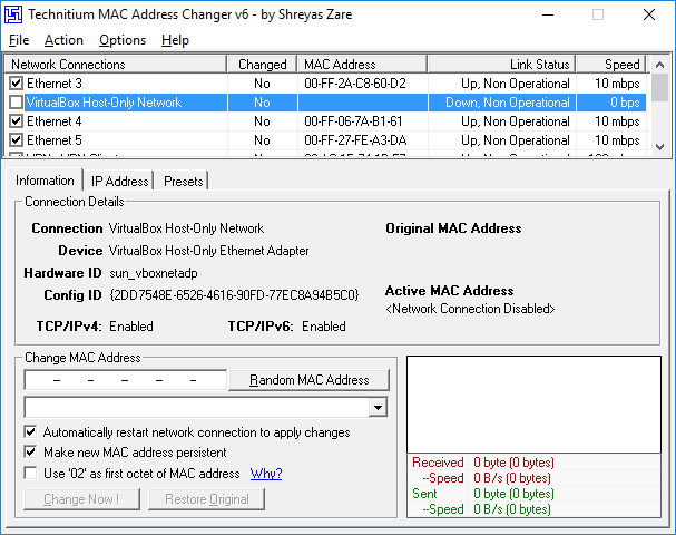 Technitium MAC Address Changer 6.07 Free - Serupting