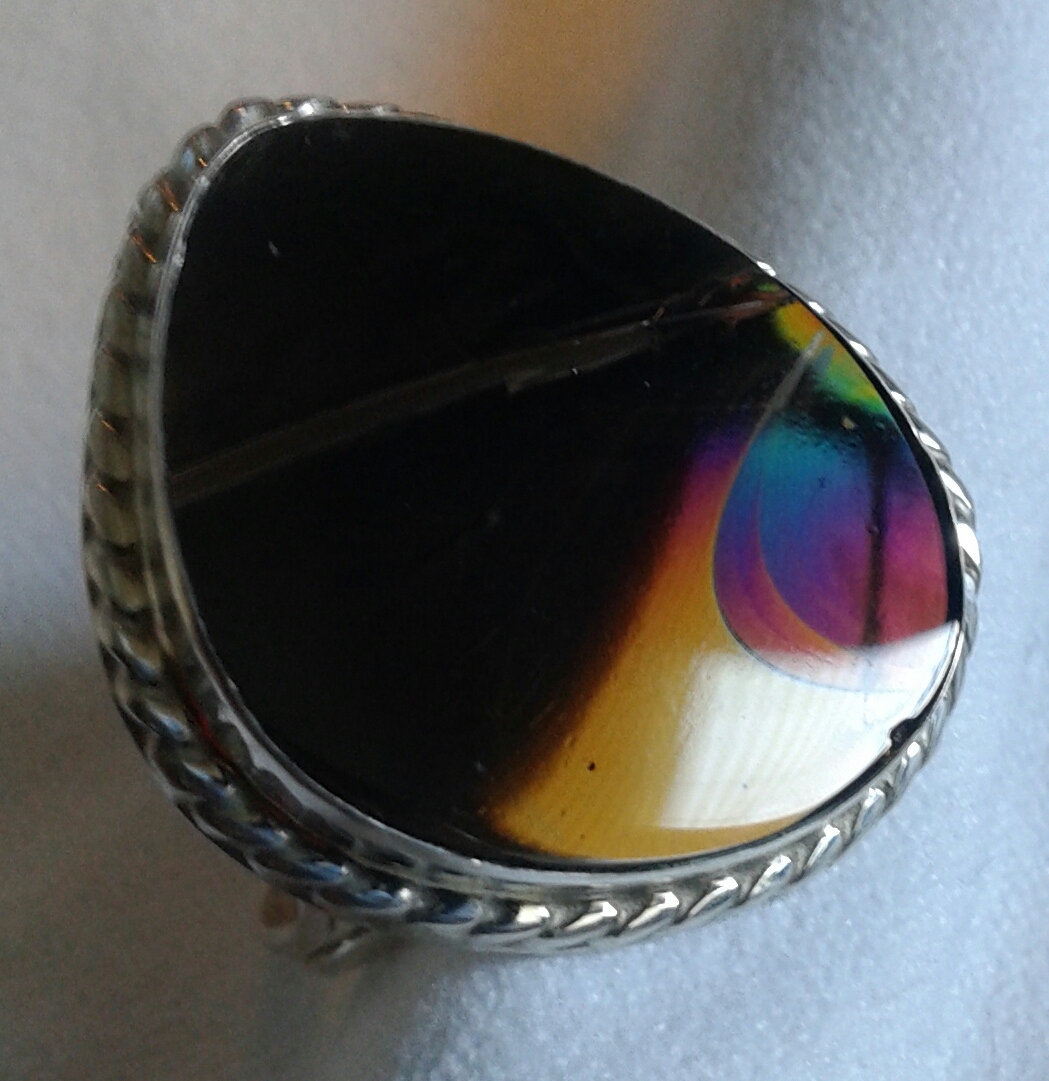 Bling And Gems: New Fire Obsidian cabochons & ring