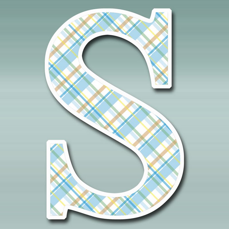 GRANNY ENCHANTED'S BLOG: "Blue-Tan Plaid" Free Scrapbook Alphabet
