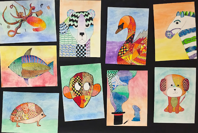 Sixth Grade Art with Mrs. Baxter: Animal Zentangle Project: Drawing and ...