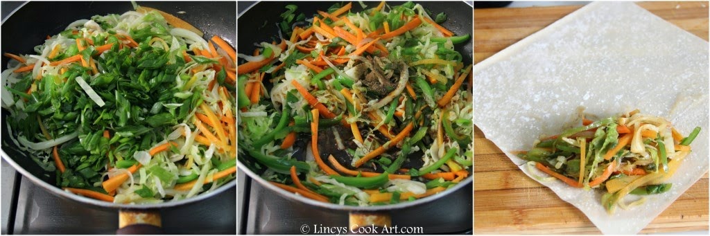 Vegetable Spring Roll ~ Lincy's Cook Art