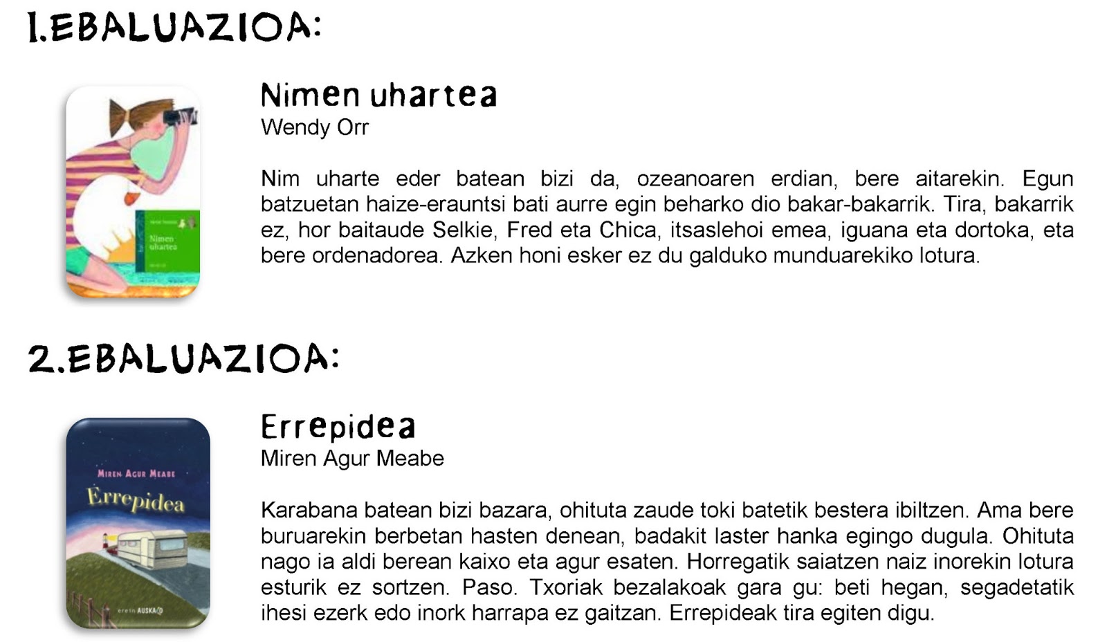 HITZEN KUTXA1: IRAKUR LIBURUAK