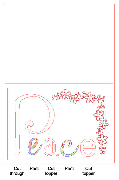 Silhouette UK: Peace card using triple layered fonts
