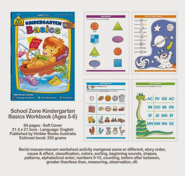 Planet Bayi: School Zone Kindergarten Basics Workbook (Ages 5-6) (60k)