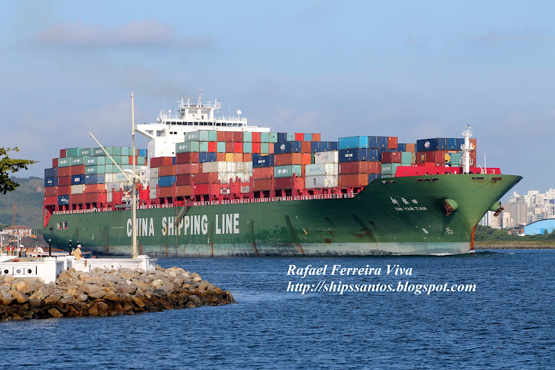 Navios em Santos: Grande movimento de navios em Santos