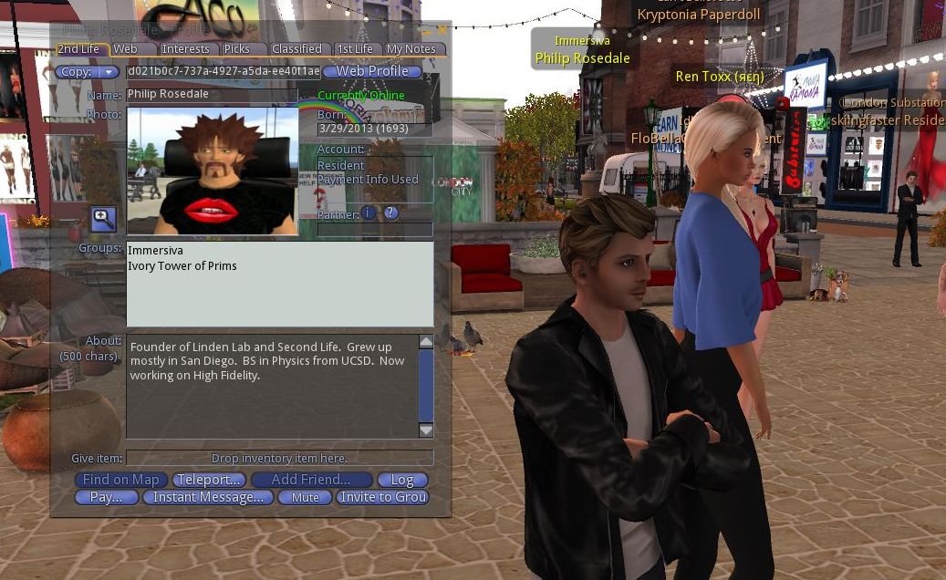 London City: Philip Rosedale, Creator of Second Life visits London City