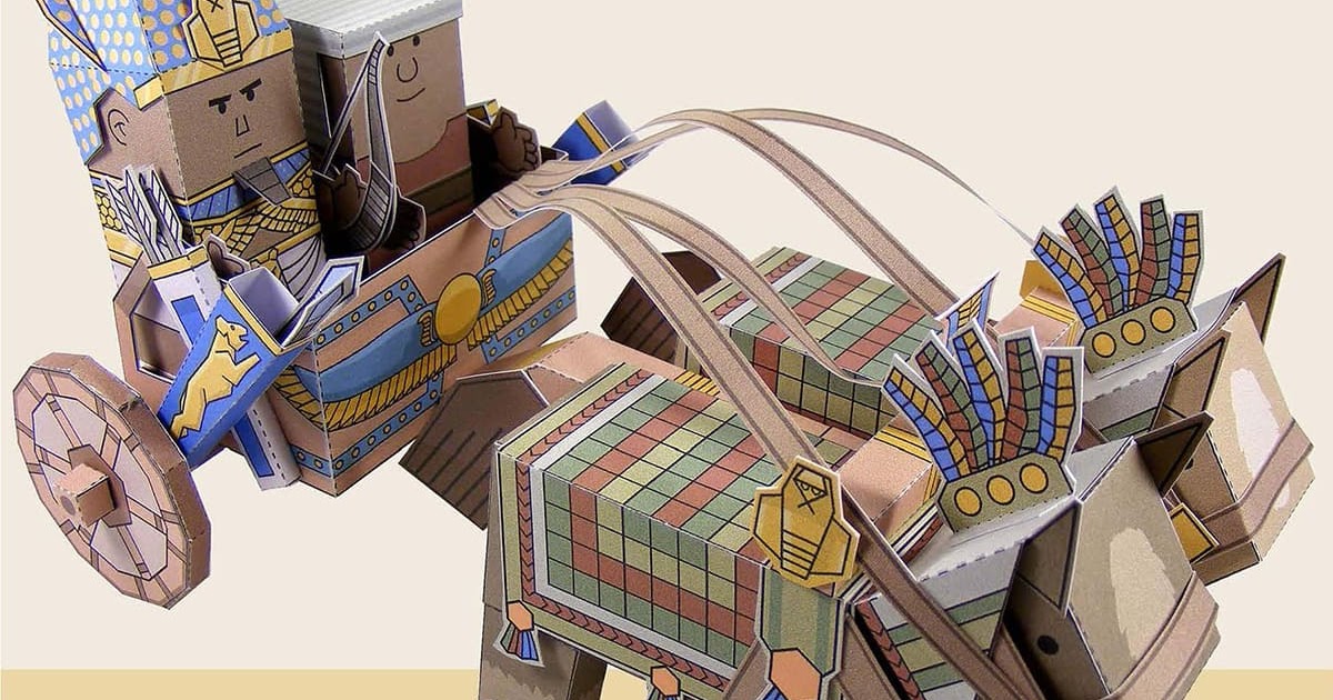 My Little House: Egyptian chariot paper toys