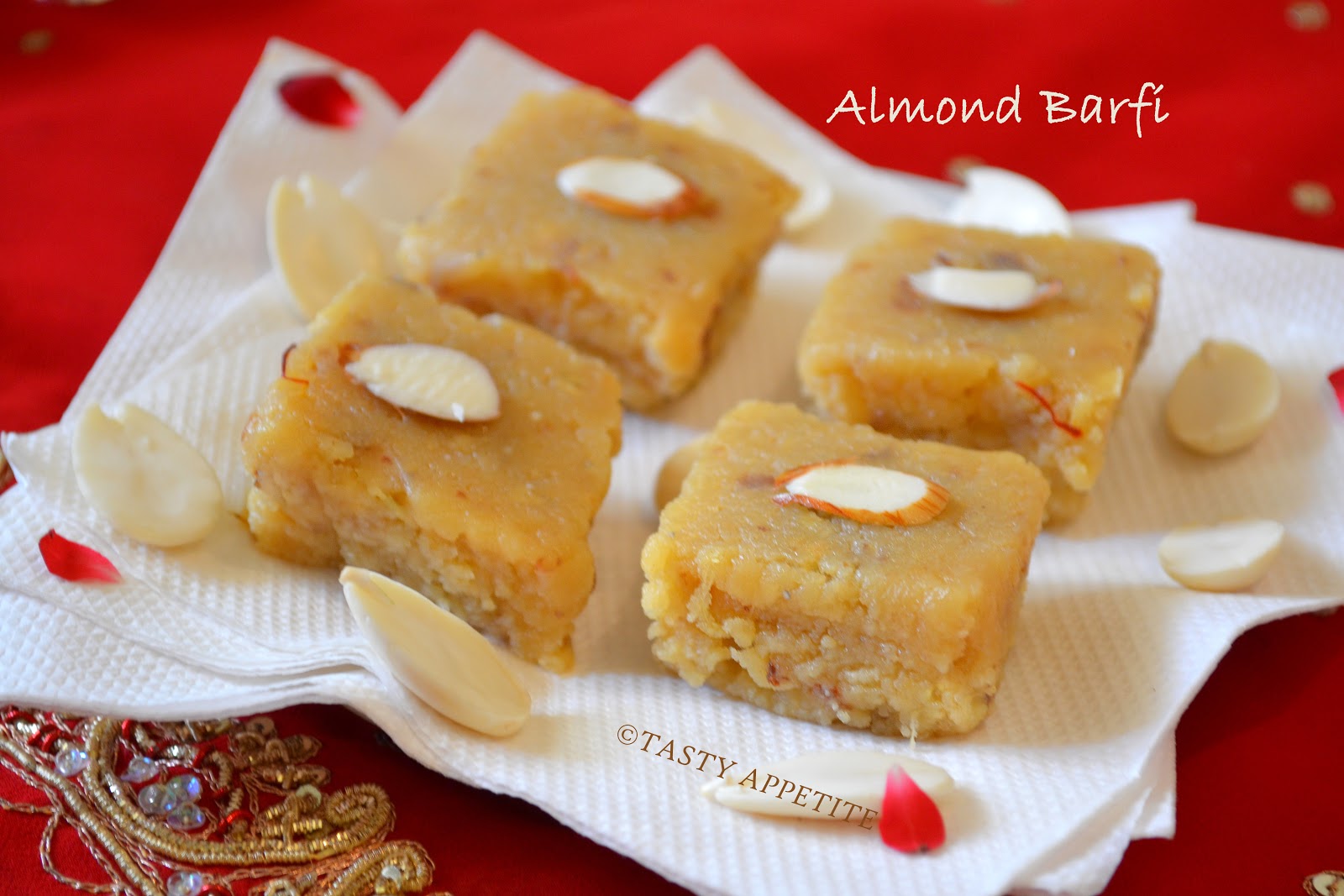 Almond Burfi / Badam Burfi / ( Badam Ki Fudge) / Diwali Sweets Recipes: