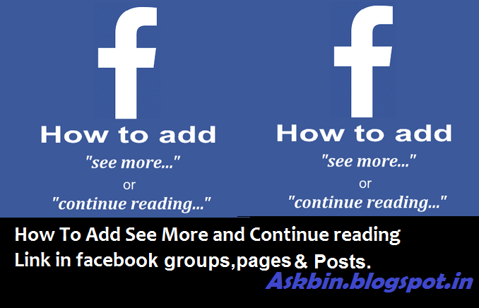 How to add Continue Reading Text Link in Facebook Post Trick - 丅ᖇᎥᑕᛕᔕ ...