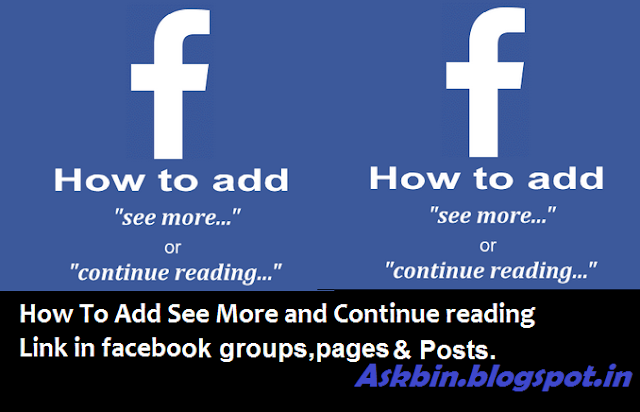 How to add Continue Reading Text Link in Facebook Post Trick - 丅ᖇᎥᑕᛕᔕ ᛕᗩ ᗩᗪᗪᗩ