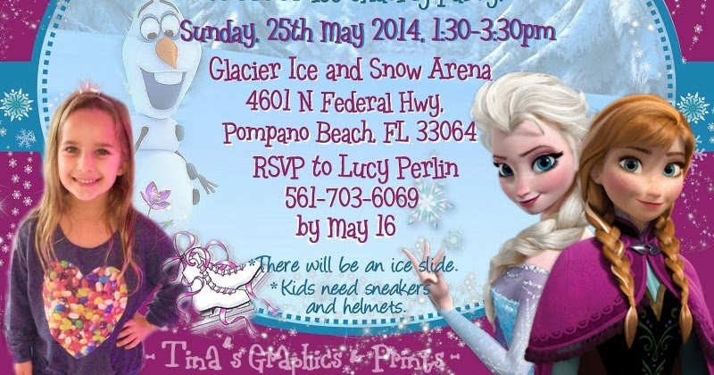 TINA'S GRAPHICS & PRINTS: Frozen Themed Birthday Invitation, Giveaway ...