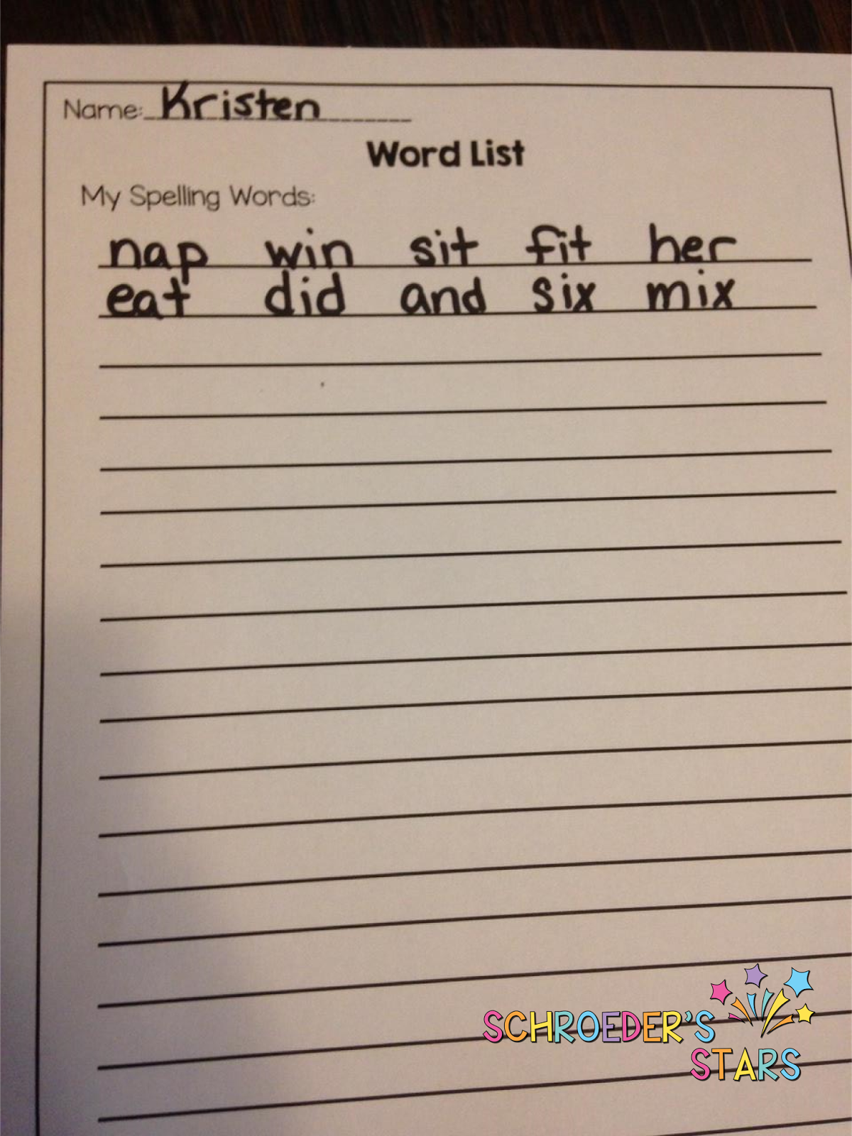 Schroeder's Stars: Spelling on the Go! Fun printables for any spelling ...