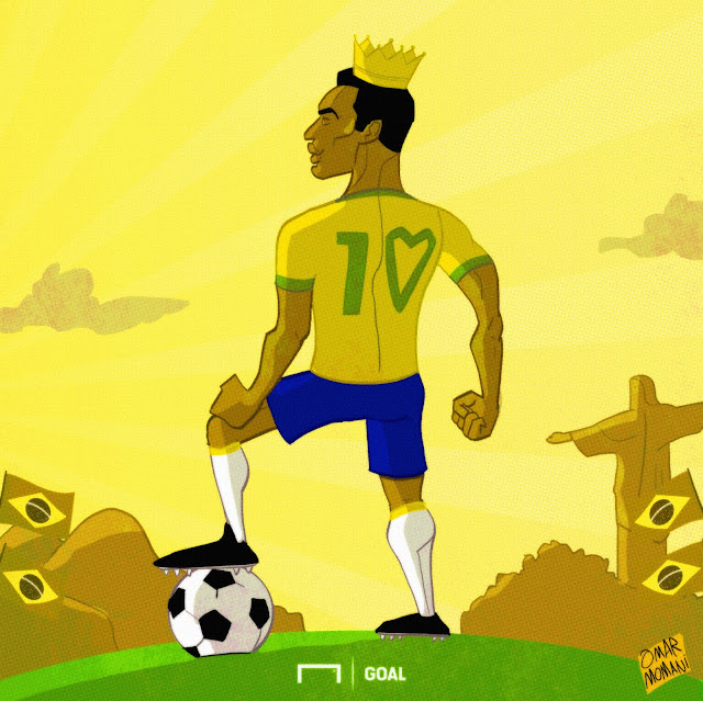 Omar Momani cartoons: Pele