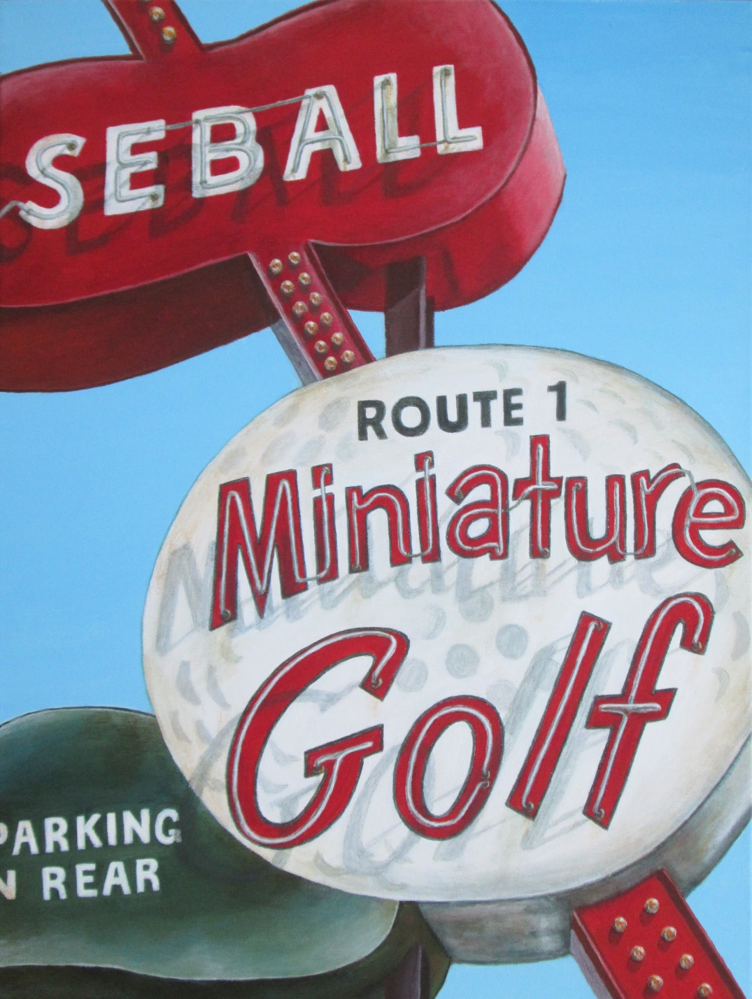 Debbie Shirley Art: Rt. 1 Mini Golf - Neon Sign Painting