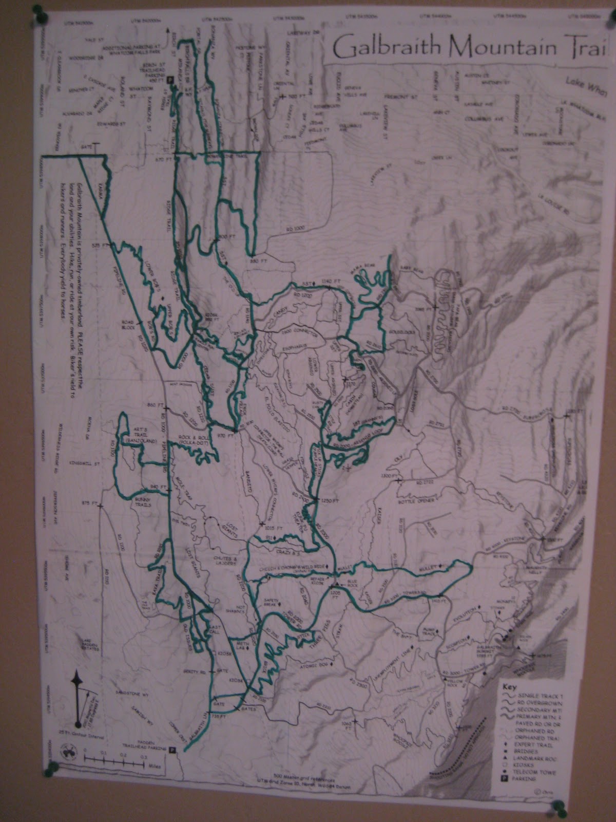 Galbraith Hiking: The Wall Map