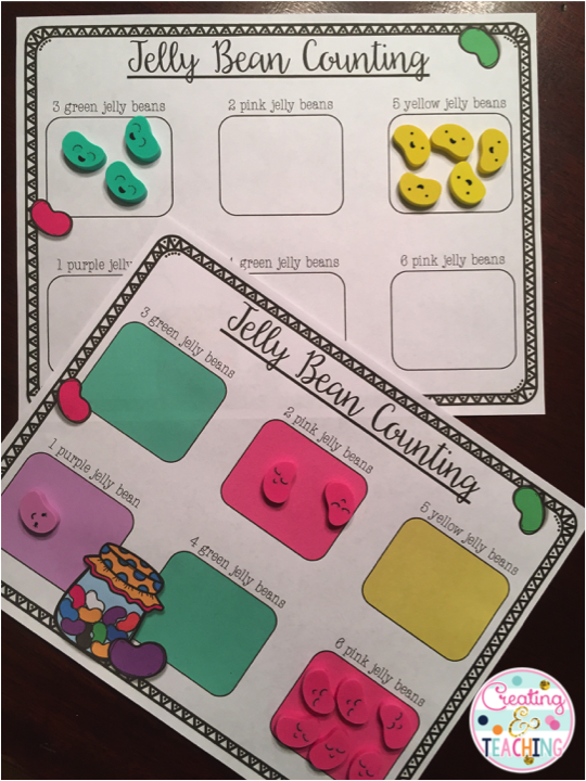 Jelly Bean Task Mats | creating & teaching
