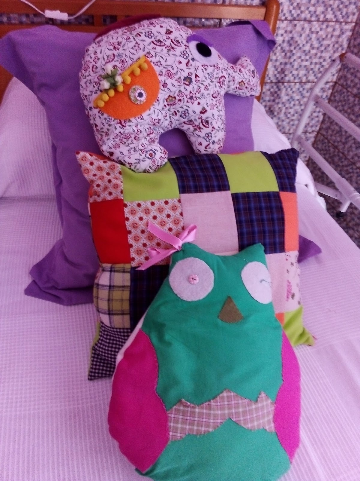 Se me va el baifo: patchwork cojines diferentes modelos HilArte