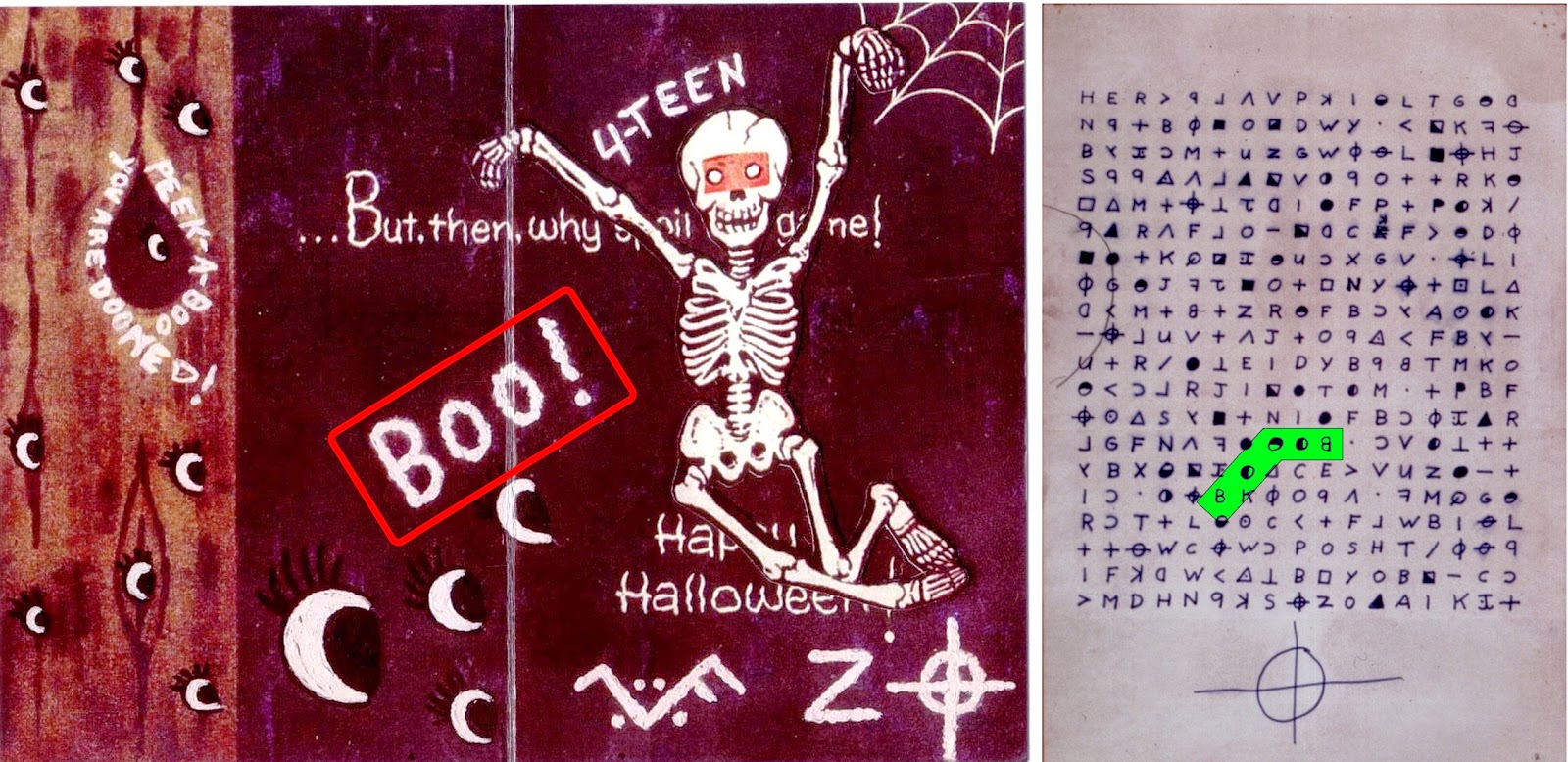 Zodiac Killer Puzzle: Halloween Card: Doom