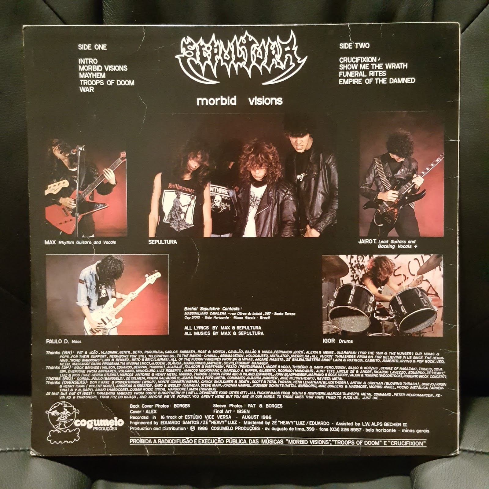 Brown-Sock's Shit Hole: Sepultura (Bra) - Morbid Visions (1986)