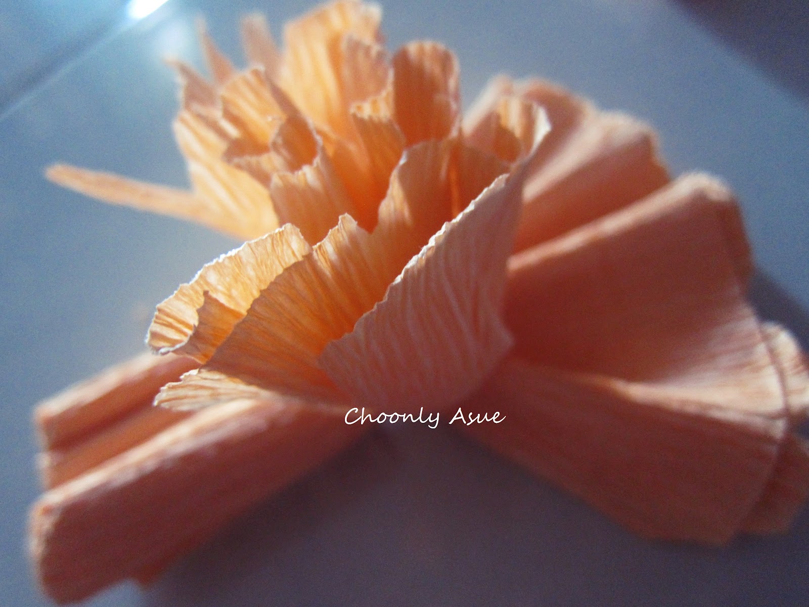 DiY bunga tisue tapi pakai crepe paper | AsueIskandar