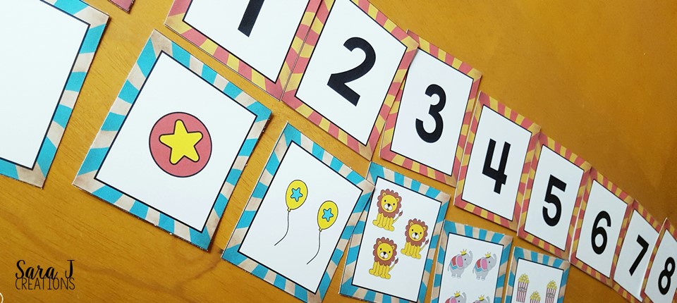 Circus Themed Counting Practice | Sara J Creations