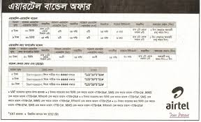 Airtel Prepaid Bundle Minute Package - Informationandsimoffer