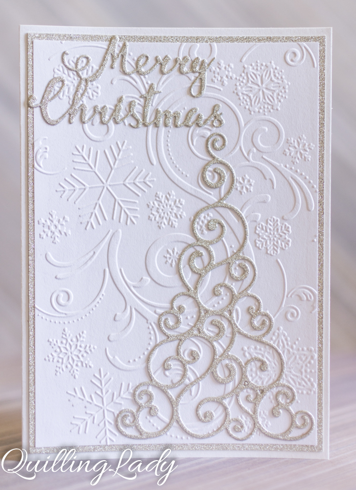 Quilling Lady: White and silver Christmas cards