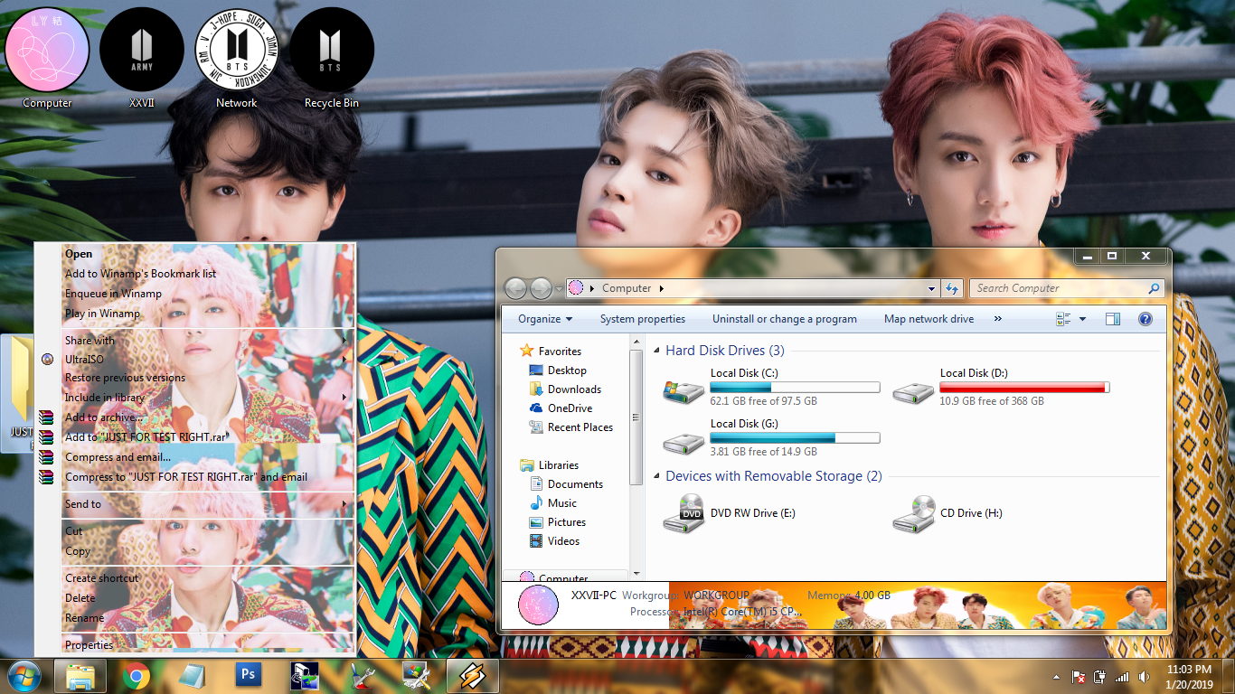Download BTS IDOL Windows 7 Themes - KNAW7T
