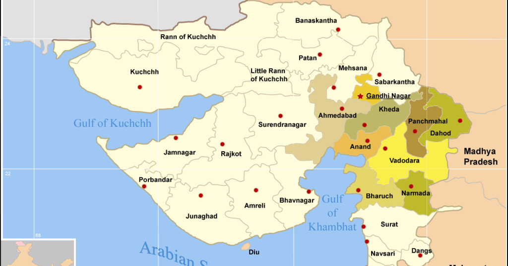Where Is Kheda Located In India Map - Map in the World