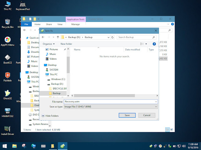 Hướng dẫn sao lưu và phục hồi Windows 10 bằng định dạng wim file