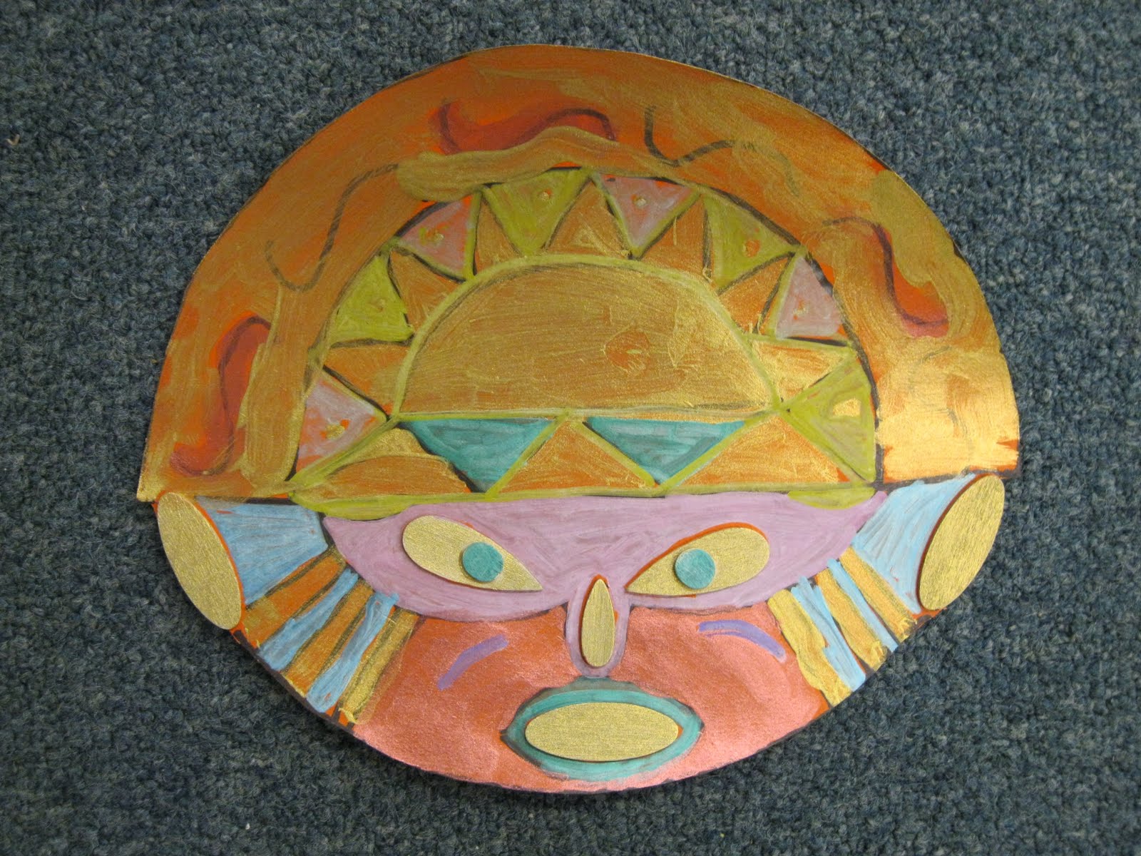 Color, collage, and much more: Incan Inti Masks
