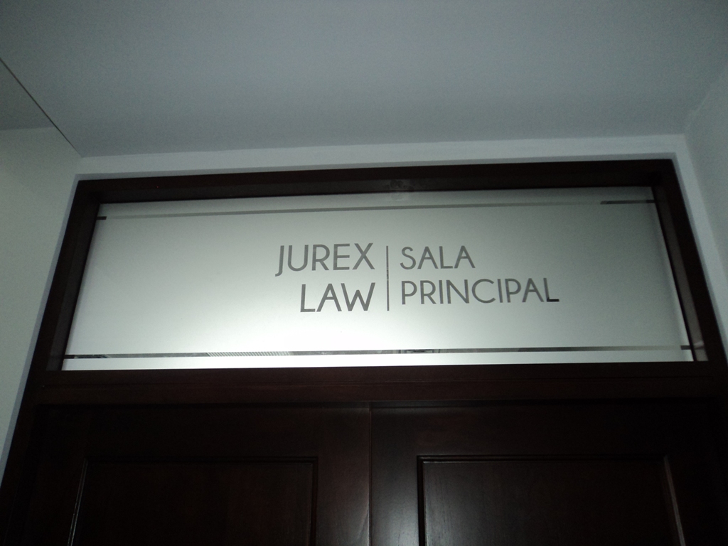 Corporación Jurex. Jurex Law ~ SandBlasting/Vinyl Frost/Esmerilado ...