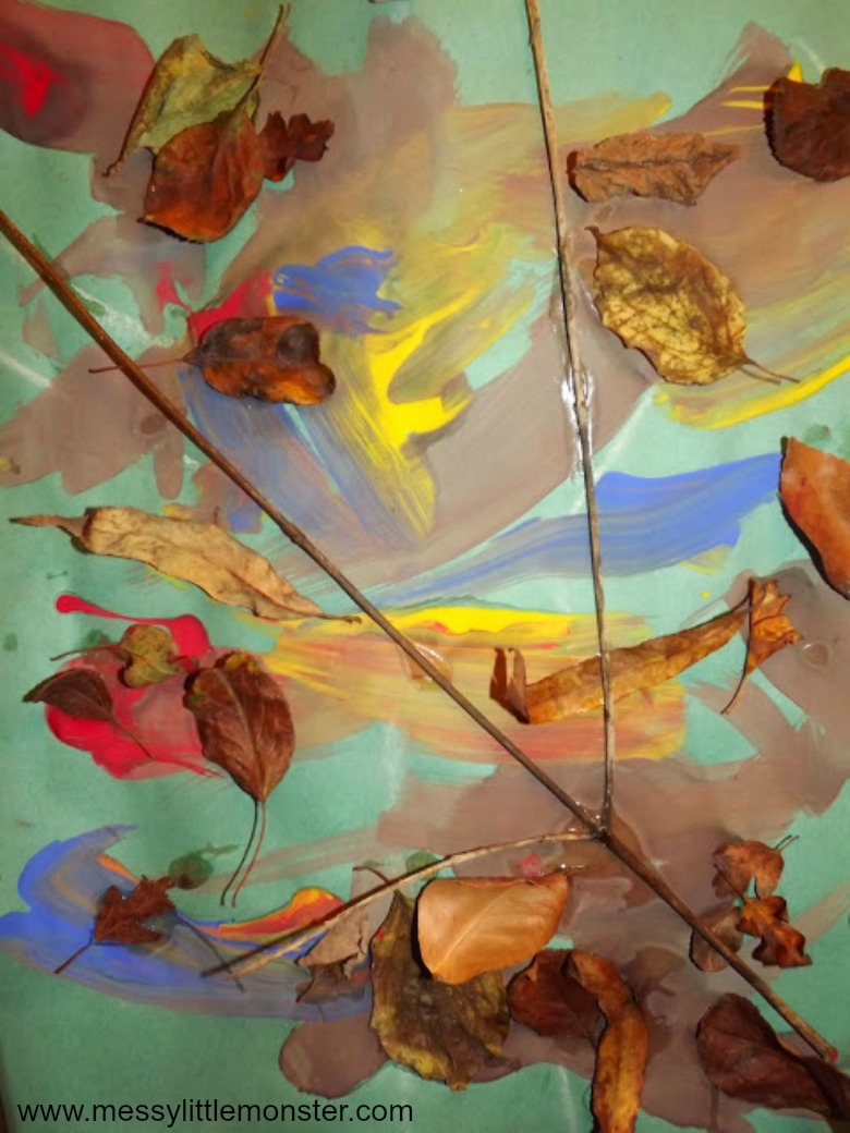 Leaf Art Project - Autumn Leaf Craft for Toddlers - Messy Little Monster